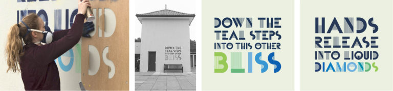 Typographic art at the Lido - Paper Rhino